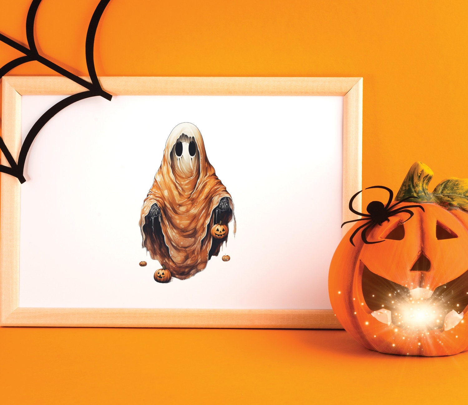 Watercolor Halloween Ghost, 12 Spooky Clipart, Scary H'ween Digital ...