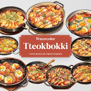 Watercolor Tteokbokki, 28 South Korean Cuisine, Food Culture Culinary ...