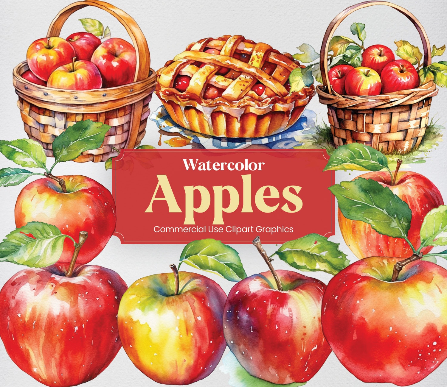 Apple Bushel Clipart