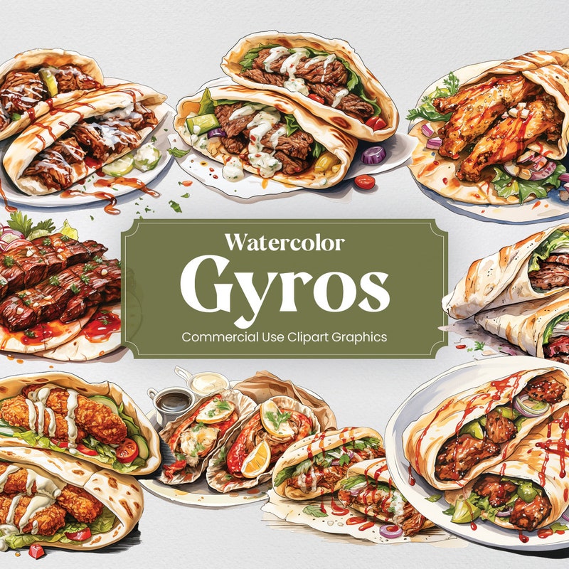 Greek Gyro Art - Etsy