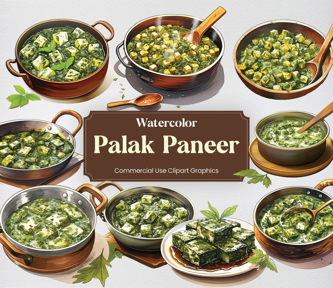 Watercolor Palak Paneer, 27 Indian Cuisine, Food Culture Culinary ...