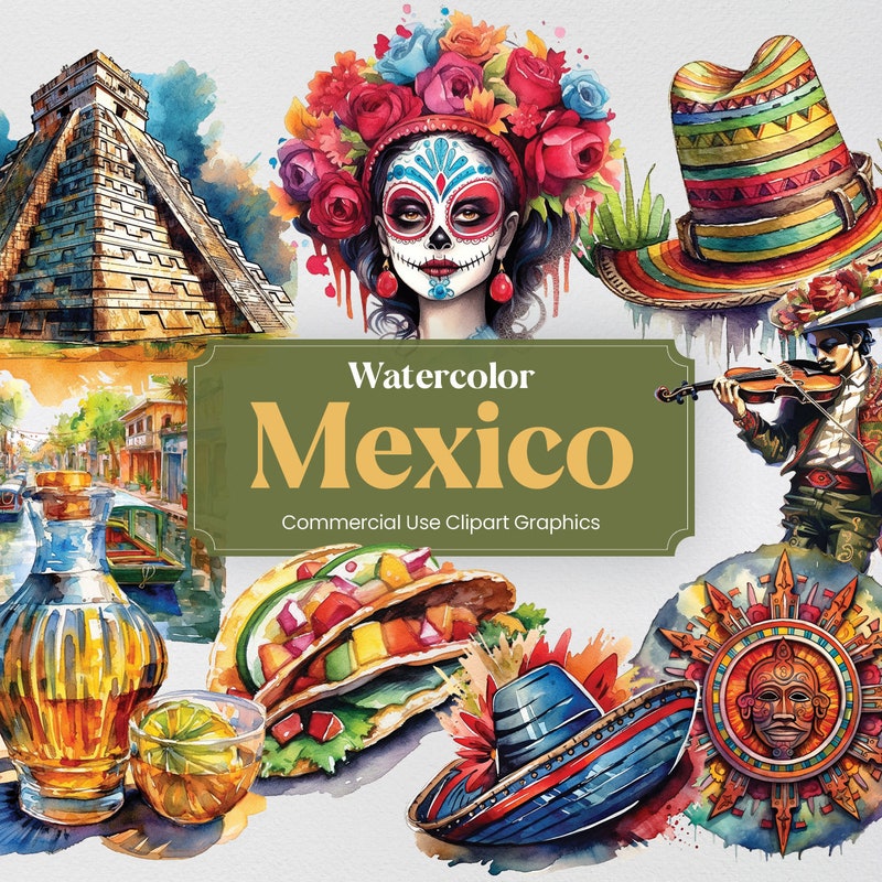 Mexico Clipart - Etsy