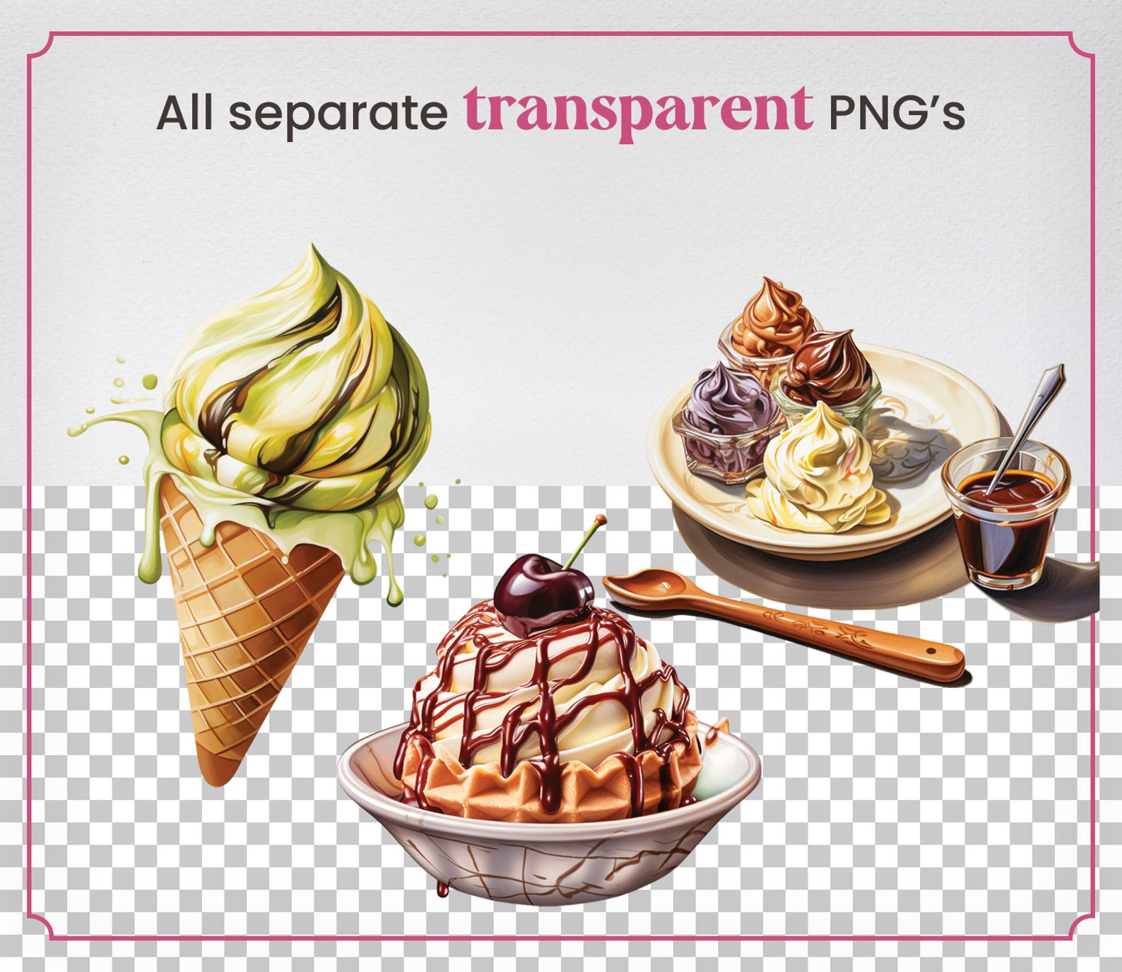 Watercolor Gelato, 55 Italian Cuisine, Food Culture Culinary Eating ...