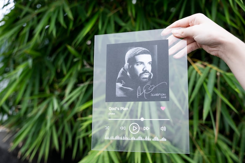 Personalized Spotify Album Cover Glass Acrylic Plaque Highest - Etsy