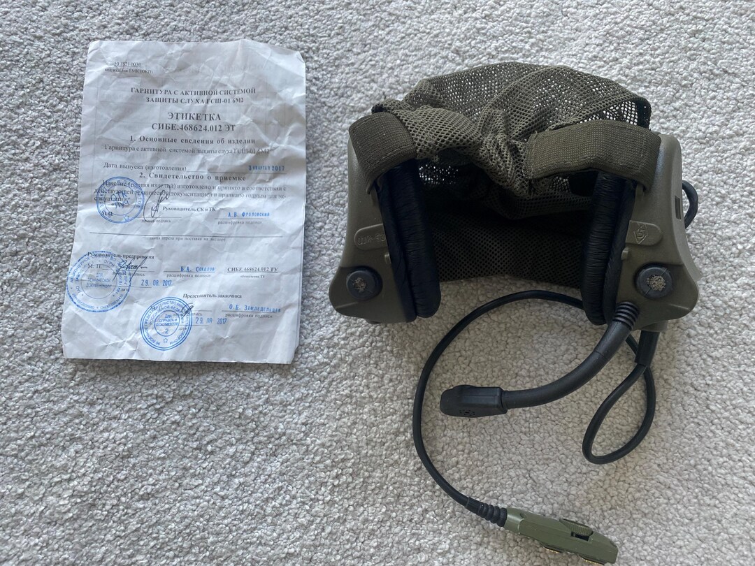 Original Russian Ratnik Headphone 6M2-1 With Communication Feature (NEW ...