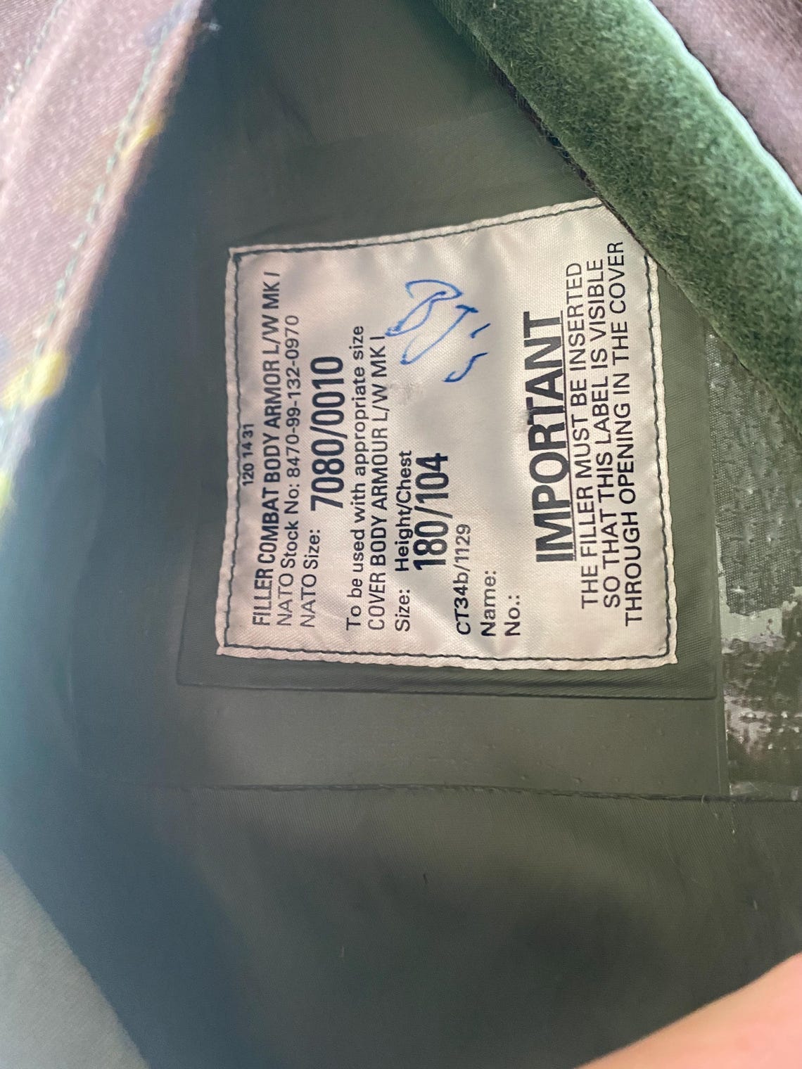 Original British Army Combat Body Armor (CBA) - Etsy