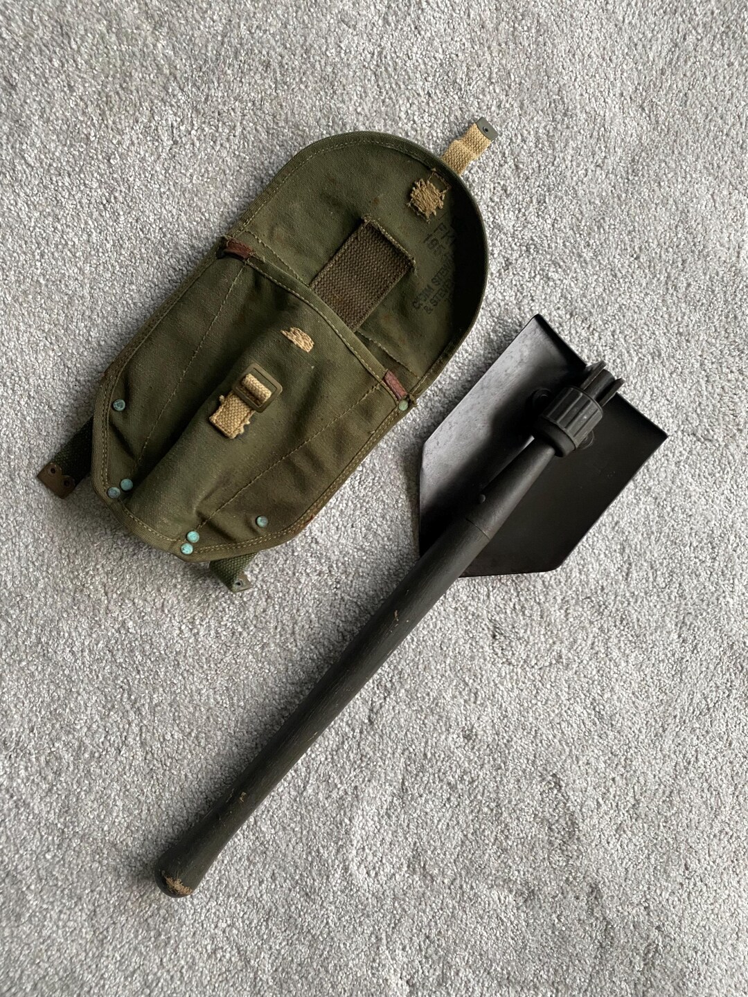 Original WW2 US Infantry Shovel (re-used by Danish Civil Defense Unit ...