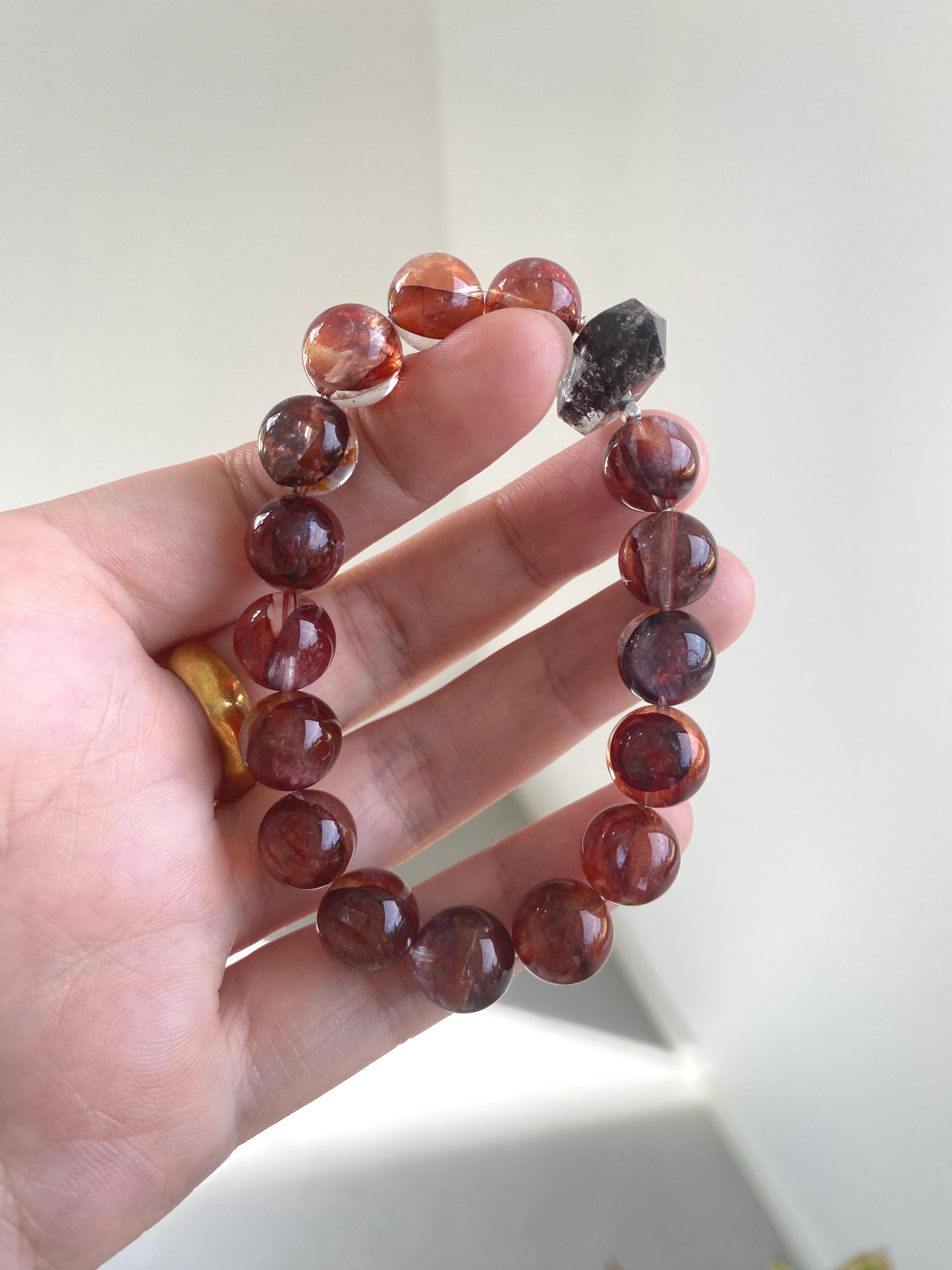 Hematoid Quartz Bracelet - Etsy