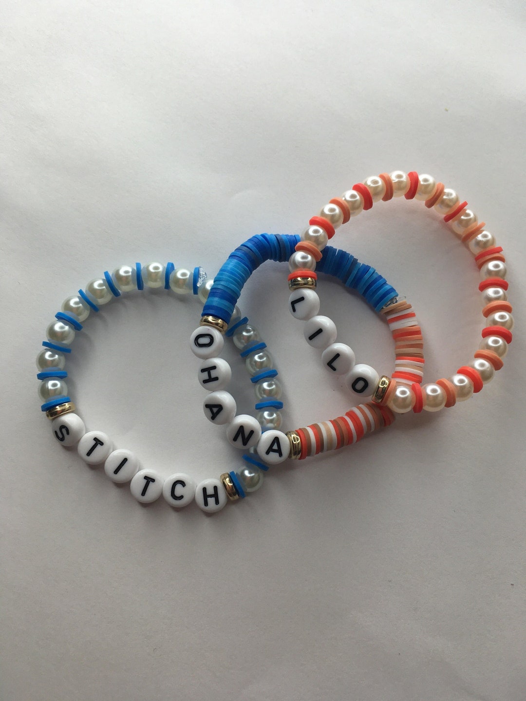 Lilo & Stitch Clay Bead Bracelet Set - Etsy