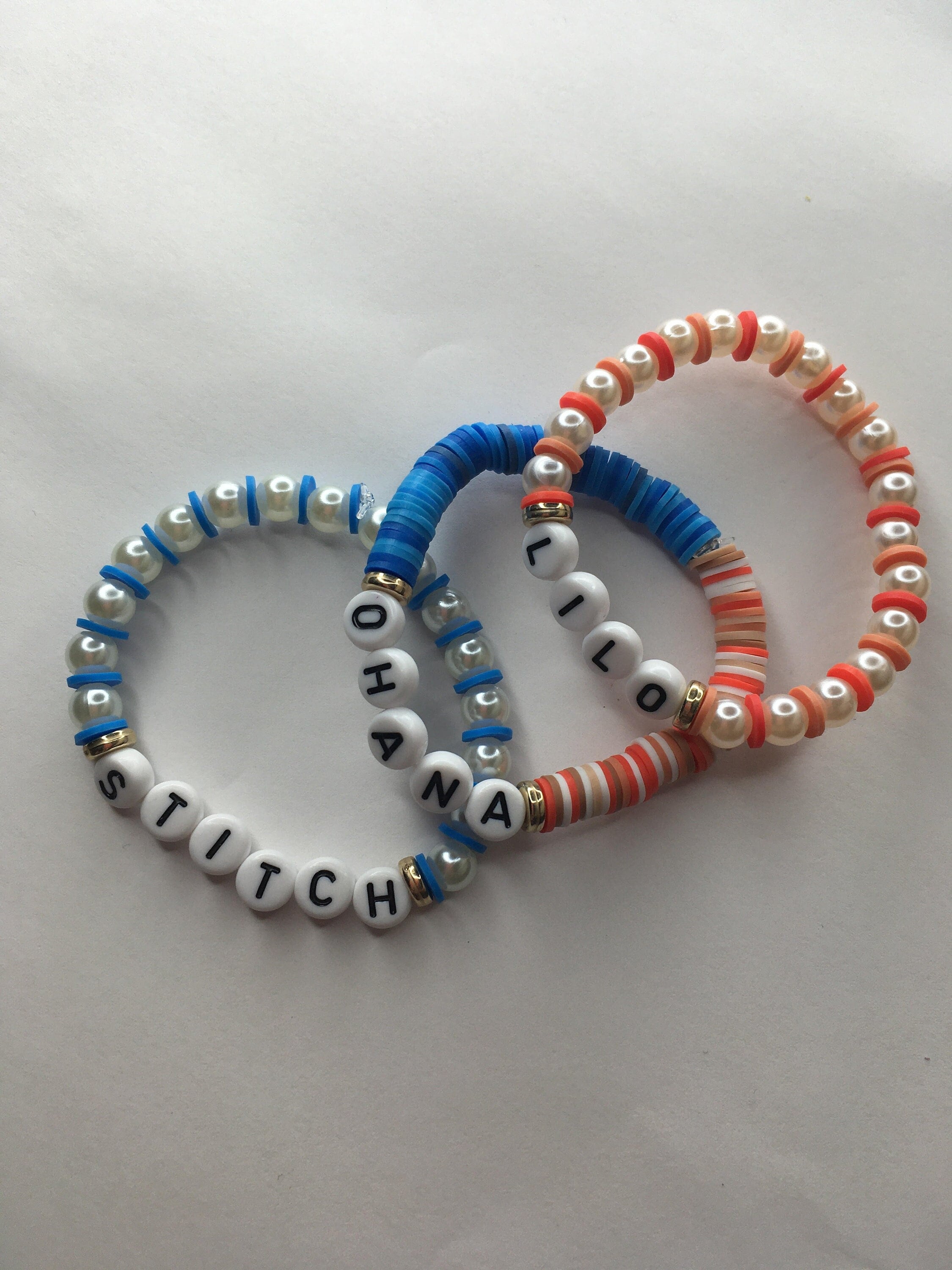 Lilo & Stitch Clay Bead Bracelet Set - Etsy