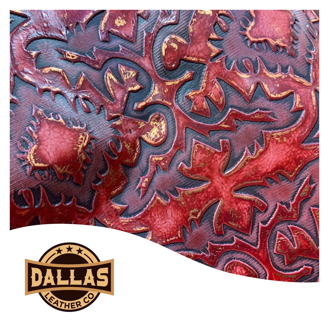 Embossed Leather Cuts | Laredo Bronze Red | Pre-cut Sheets | Dlco ...