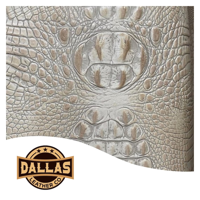 Alligator Hide White - Etsy UK