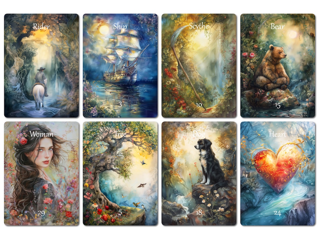 Lenormand Special 47 Cards 74 X 105 Mm 400 Grams. - Etsy