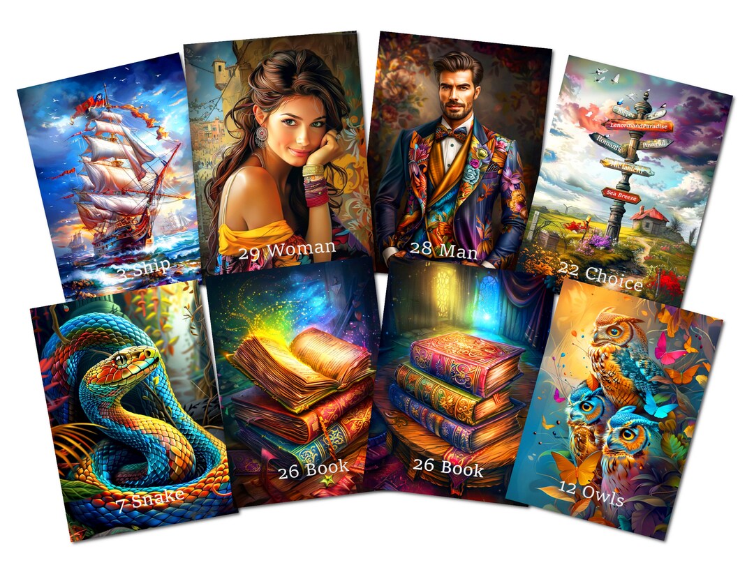 Rainbow Dreams Lenormand - 47 Cards - Bridge Format 58 X 88 Mm - 350 ...