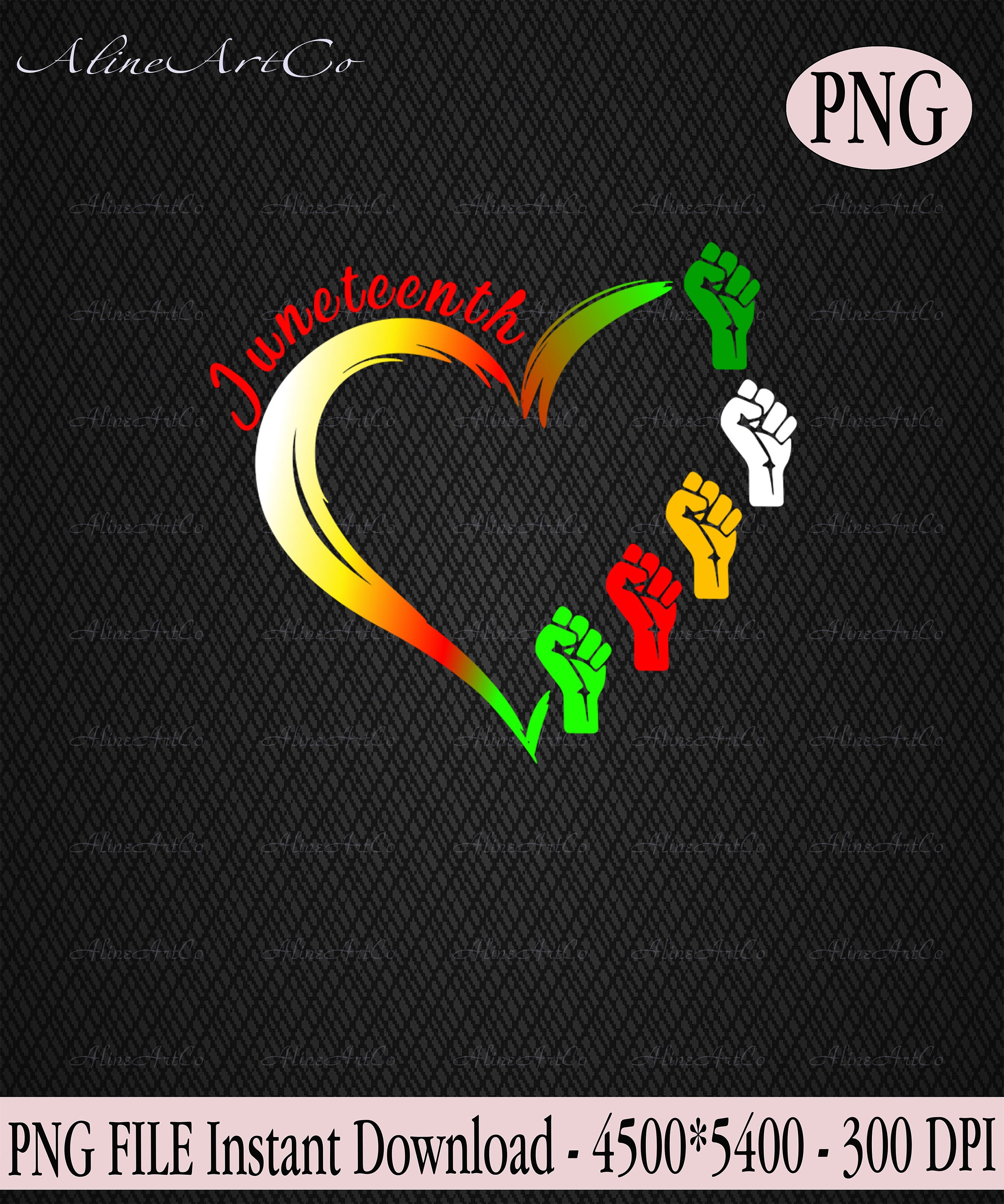 Juneteenth Heart Png Juneteenth Png Black History Png - Etsy