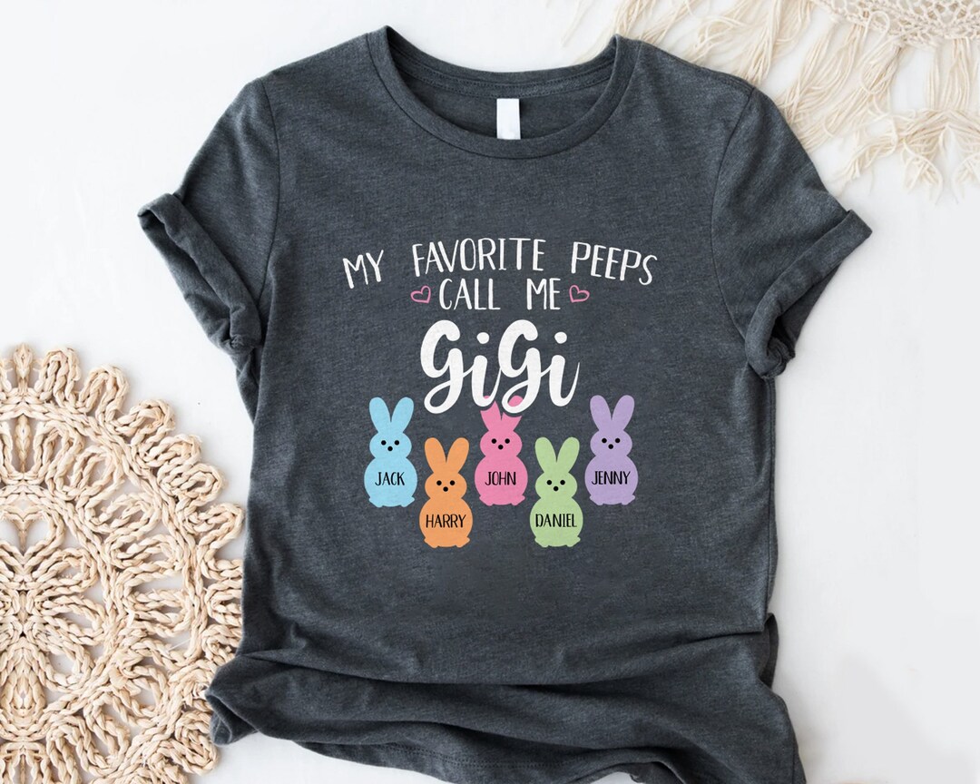 Gigi's Favorite Easter Shirt, Custom Name Grandchild Easter Gift for ...