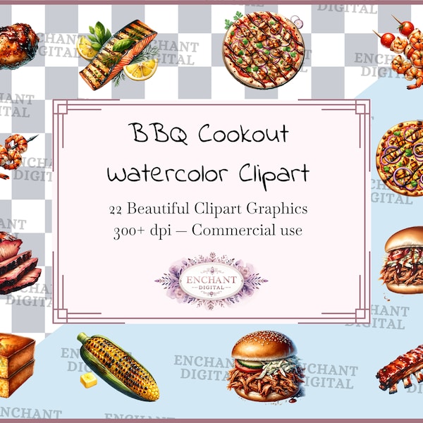 Texas Food Watercolor Clipart - Etsy