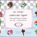 Ice Cream Clipart - Watercolor Ice Cream Clipart Instant Download - PNG ...