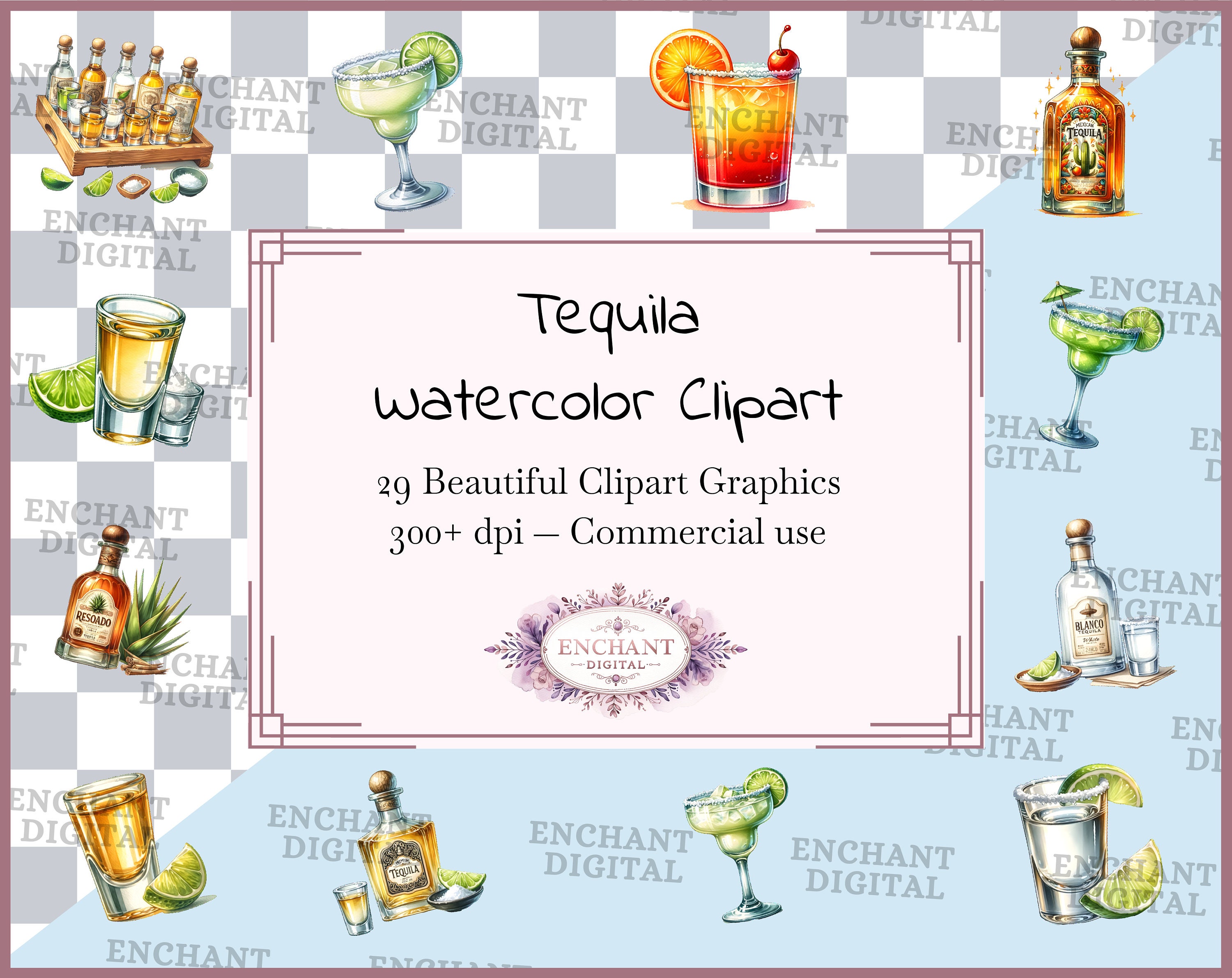 Tequila Clipart - Watercolor Tequila Clipart Instant Download - PNG ...