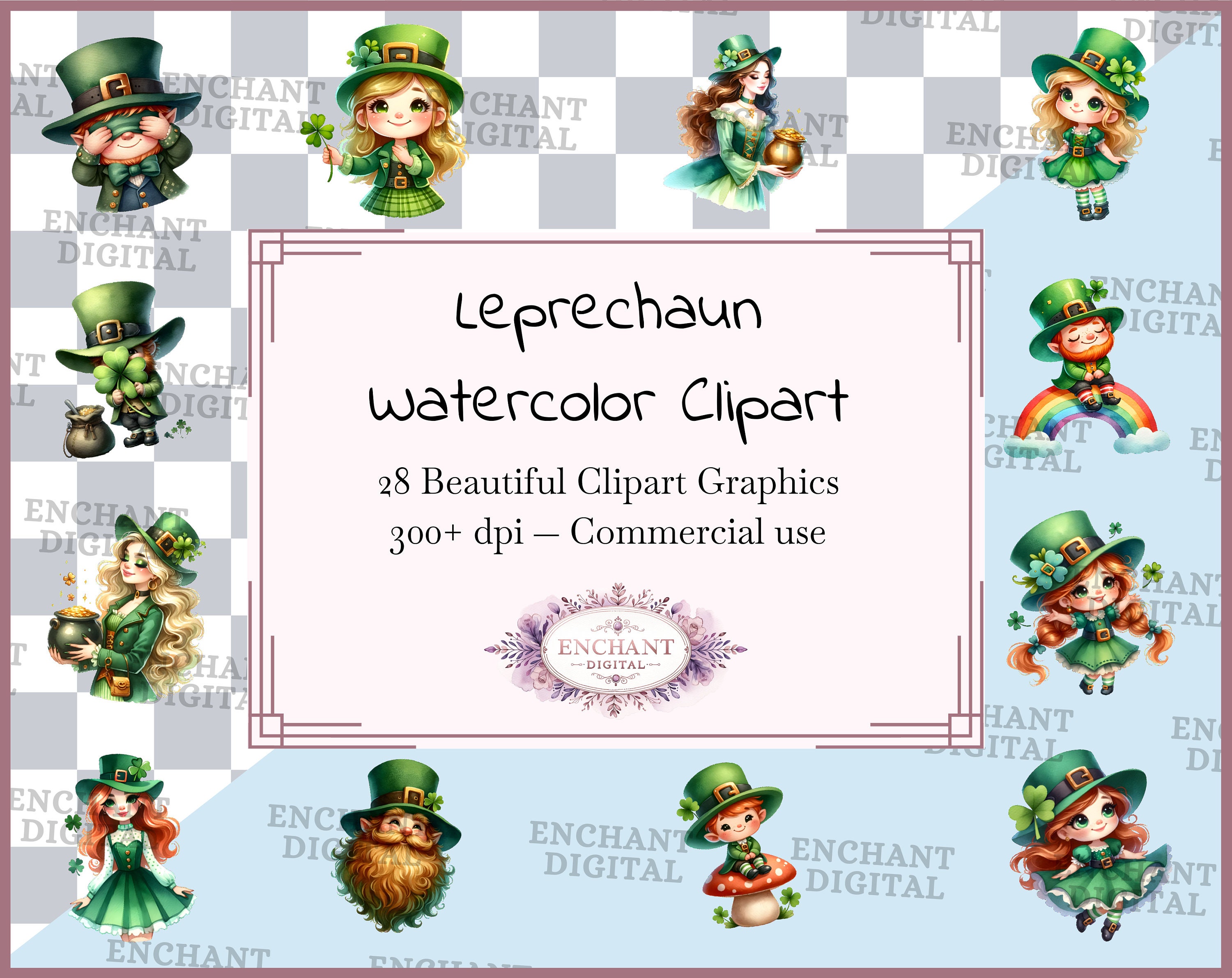 Leprechaun Clipart Watercolor Leprechauns Lucky St Patricks Day Clipart ...