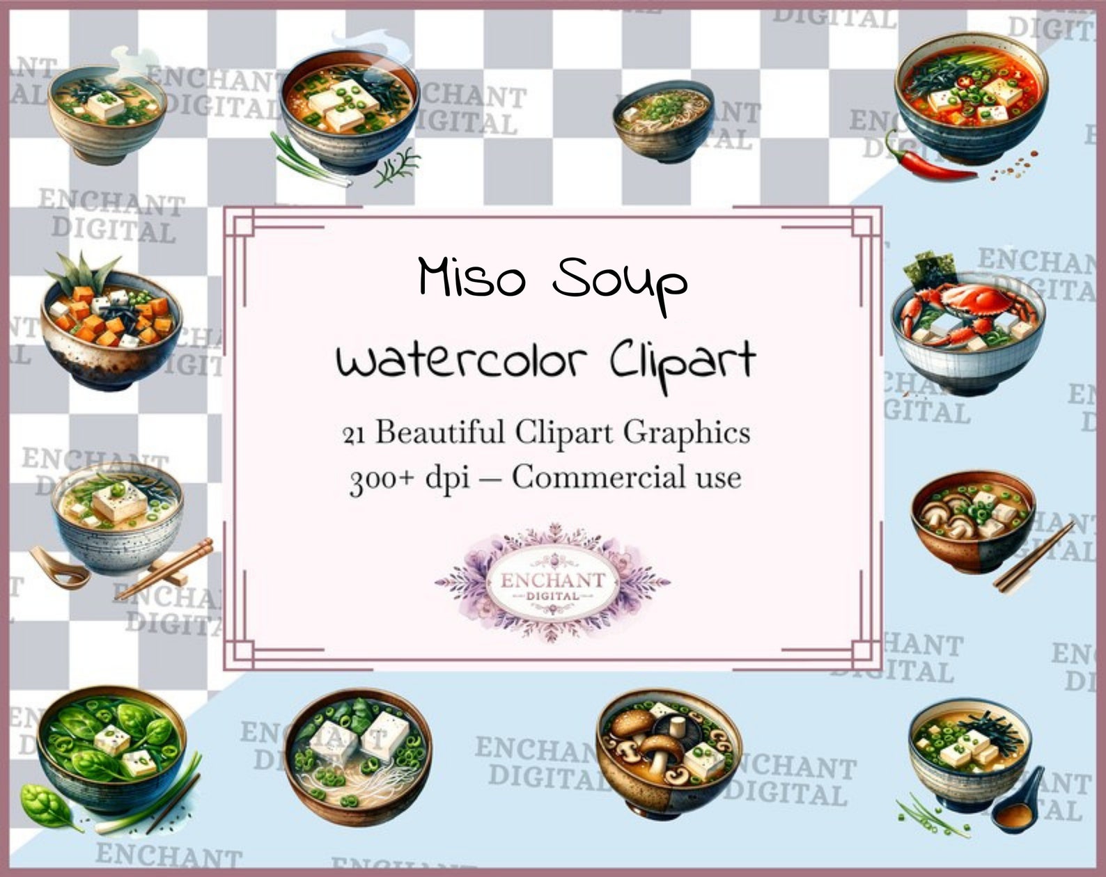 Miso Soup Clipart Watercolor Miso Soup Clipart Instant Download PNG ...