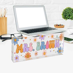 Teacher Appreciation Gifts, Personalized Teacher Name Block, Teacher ...