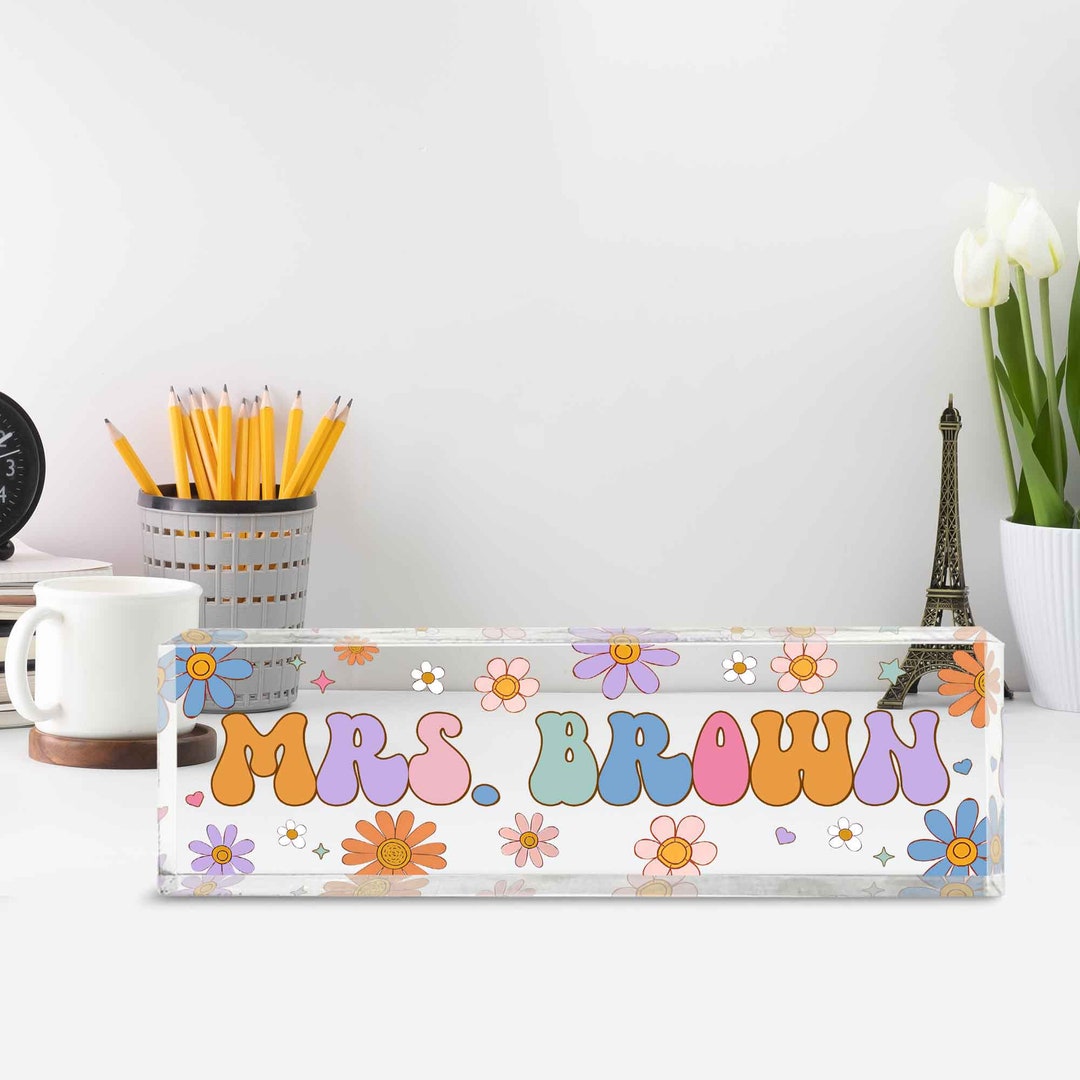 Teacher Appreciation Gifts, Personalized Teacher Name Block, Teacher ...