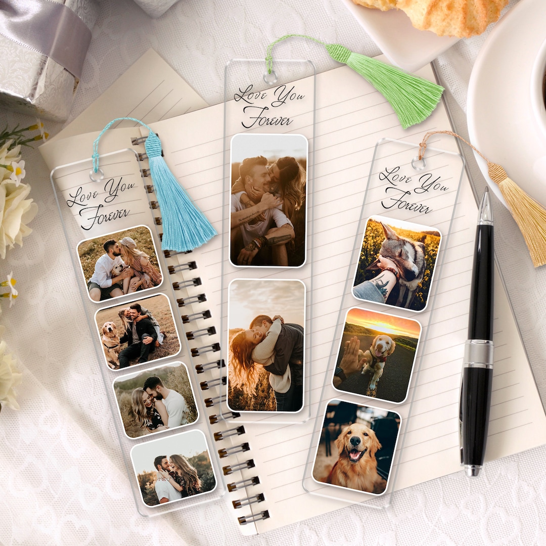 Custom Photo Bookmark, Personalized Photo Bookmark for Couple, Acrylic ...