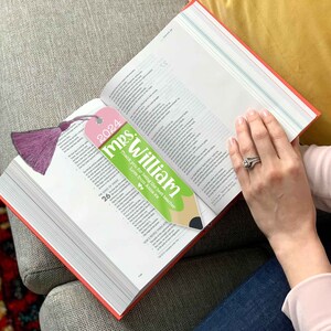 Teacher Appreciation Gift, Personalized Pencil Bookmark, Custom Teacher ...