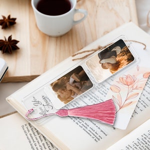 Custom Photo Bookmark, Personalized Photo Bookmark for Couple, Acrylic ...