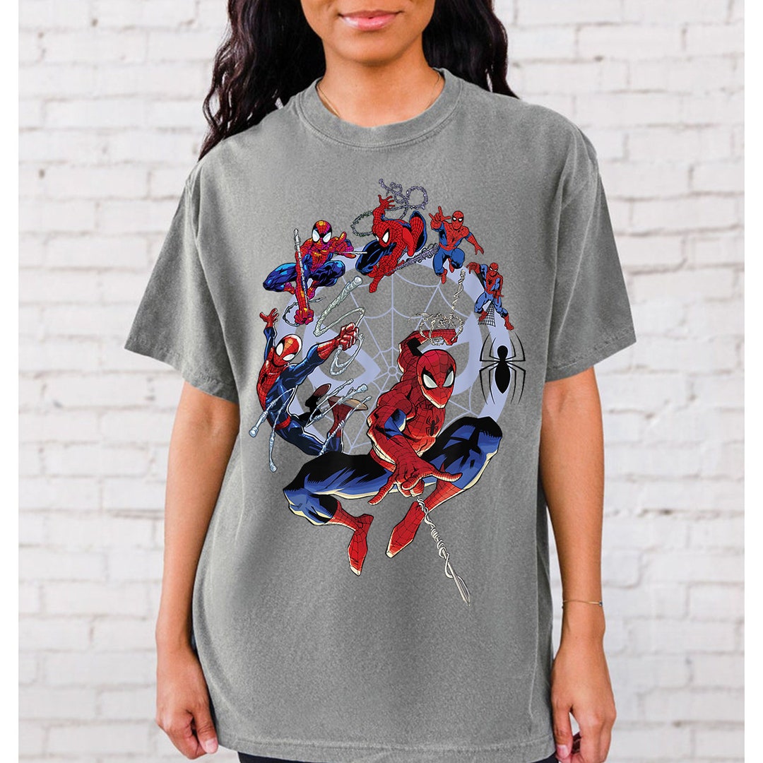 Marvel Spider-man 60th Anniversary Spidey Circle Evolution V-neck ...