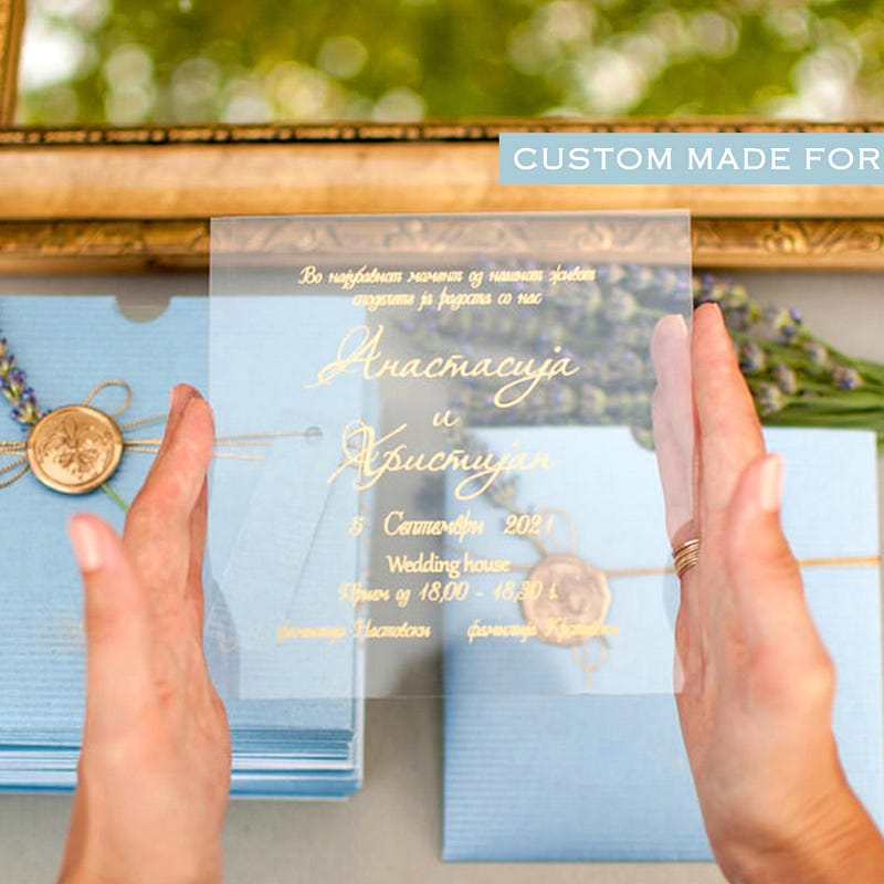 Clear Invitations - Etsy