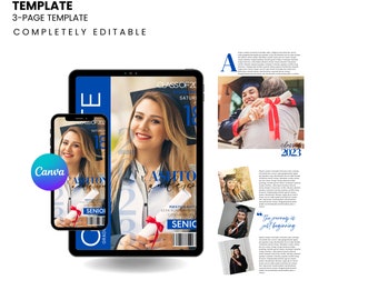 Class of 2023 Graduation Magazine Cover, Magazine Cover Prom ...