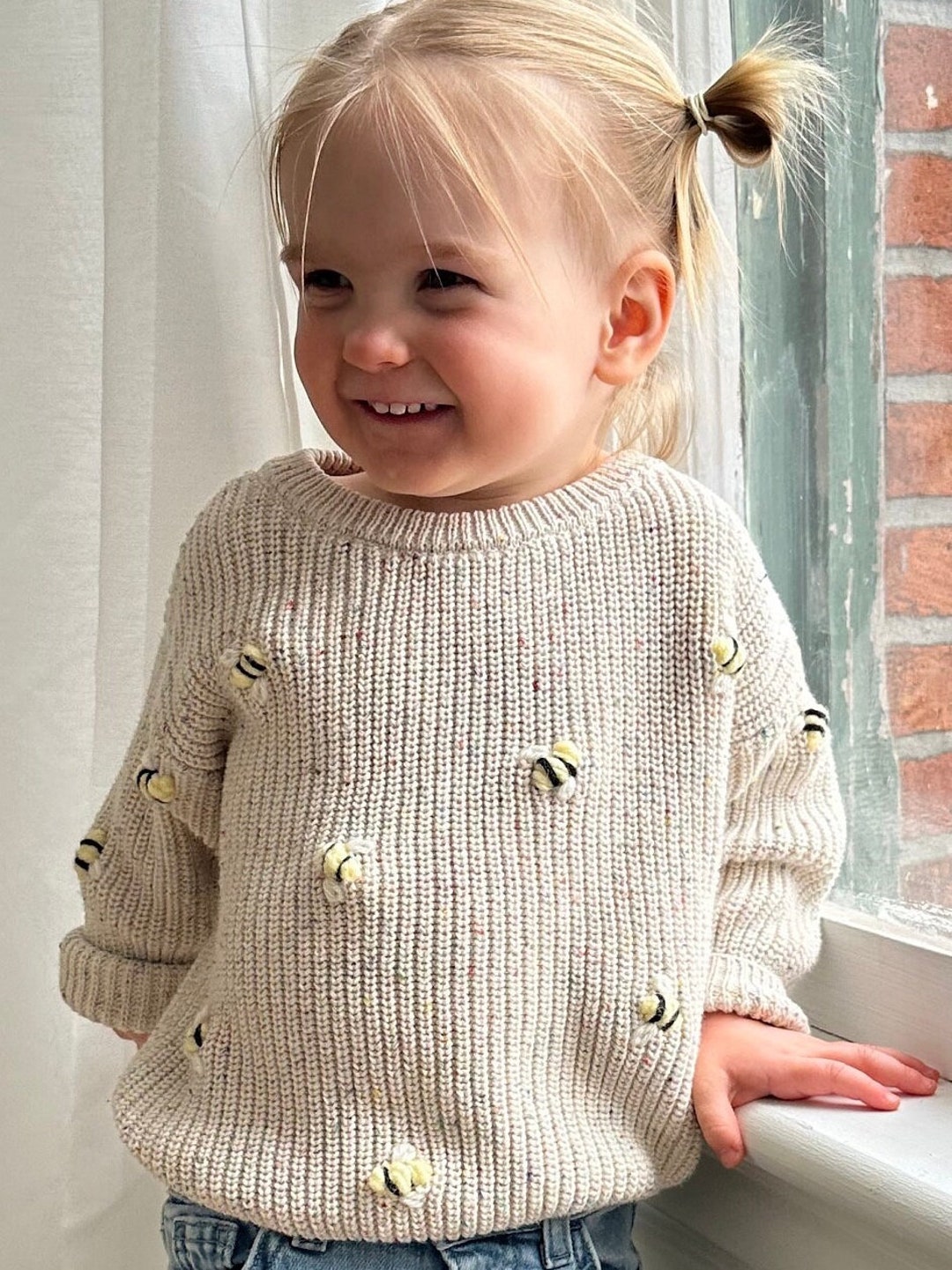 Baby/toddler Embroidered Bee Sweater - Etsy