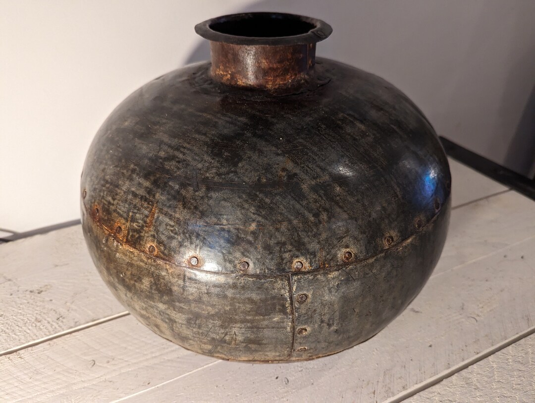 Authentic Nagouri Metal/iron Water Jug/pot From India. - Etsy