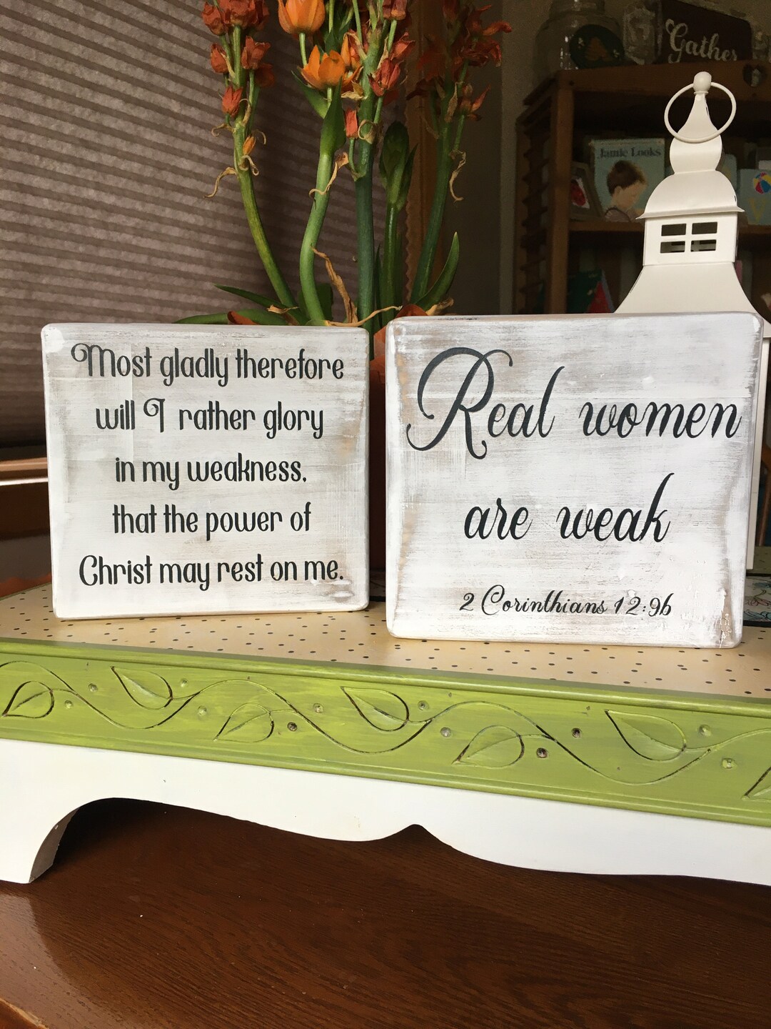 Real Women Are Weak Scripture Shelf Sitter - Etsy