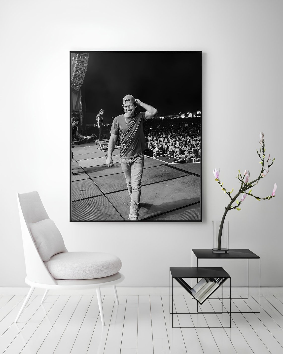 Morgan Wallen in Concert Poster, Morgan Wallen Print, Black and White ...