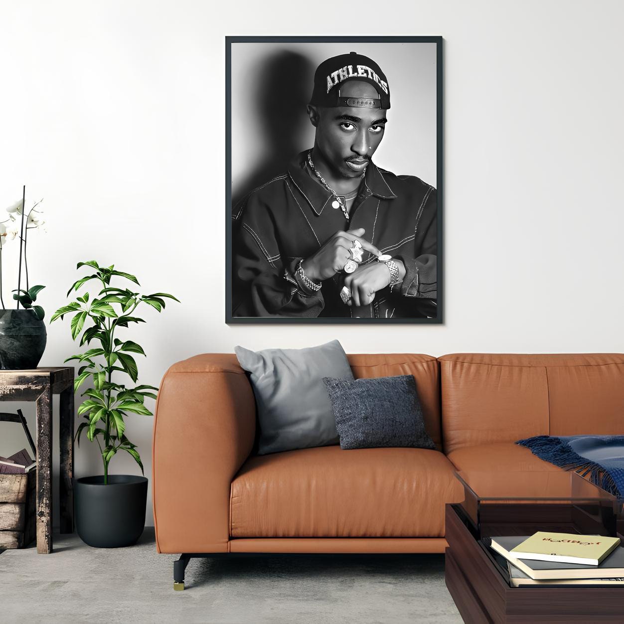 Tupac Shakur Poster, Music Classroom Decor, Black and White, Tupac ...
