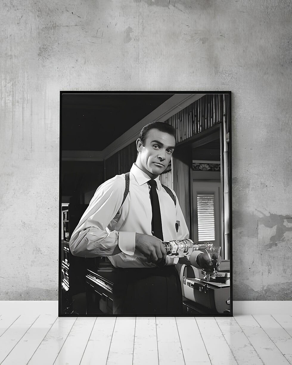 Sean Connery Canvas Poster Home Decor, Wall Art Décor Sean Connery ...