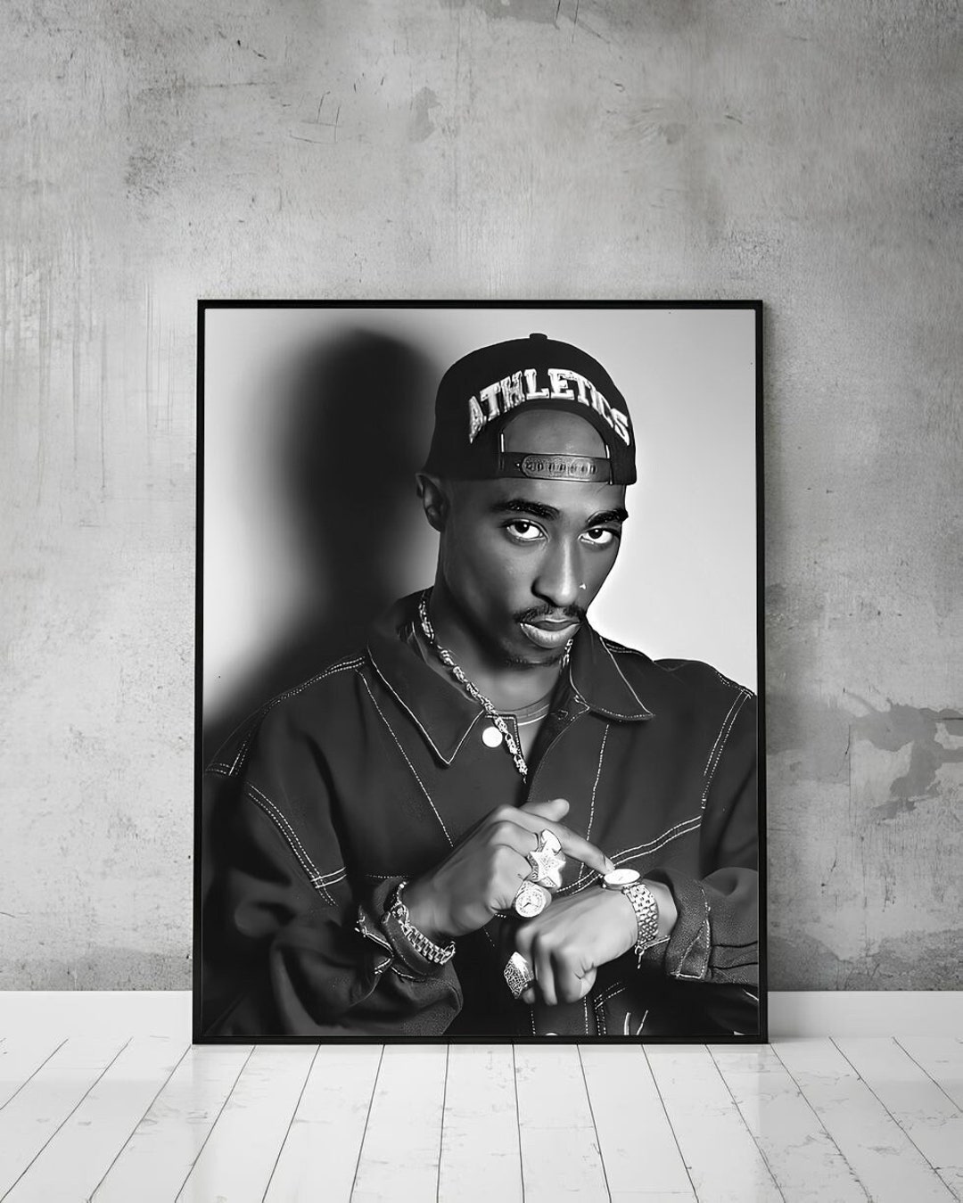 Tupac Shakur Poster, Music Classroom Decor, Black and White, Tupac ...