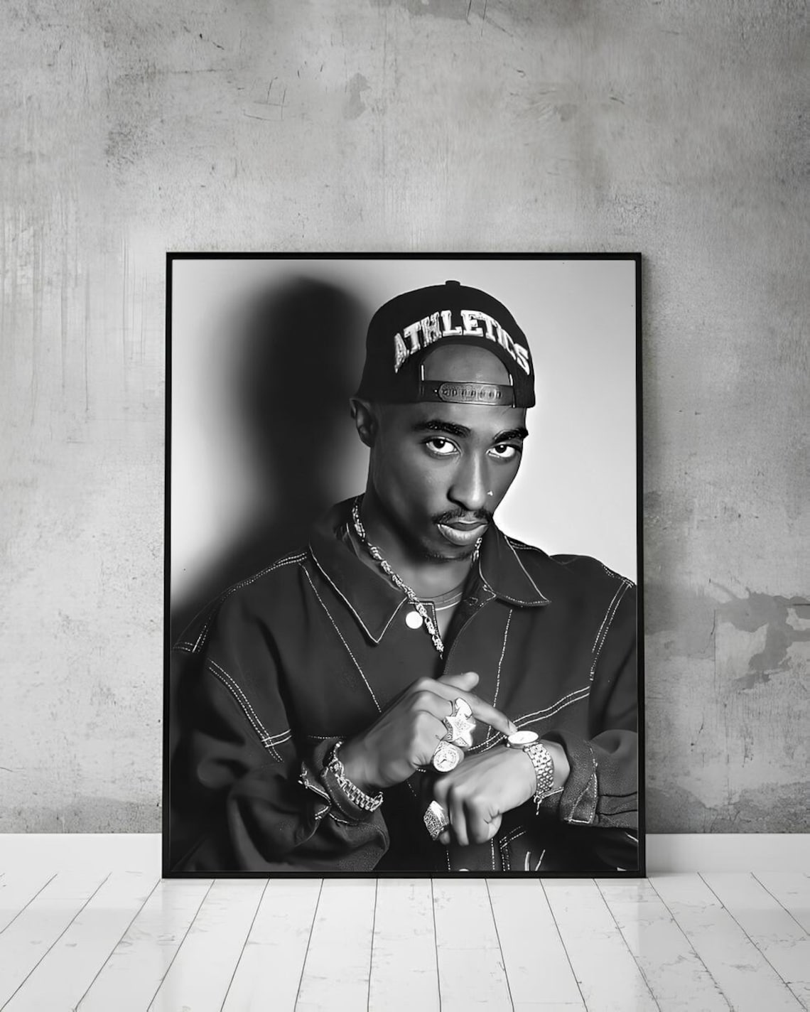 Tupac Shakur Poster, Music Classroom Decor, Black and White, Tupac ...