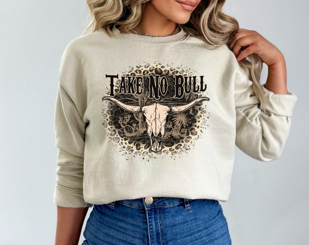 Take No Bull Boho Bull Skull Shirt, Women's Country Shirt, Farmer ...