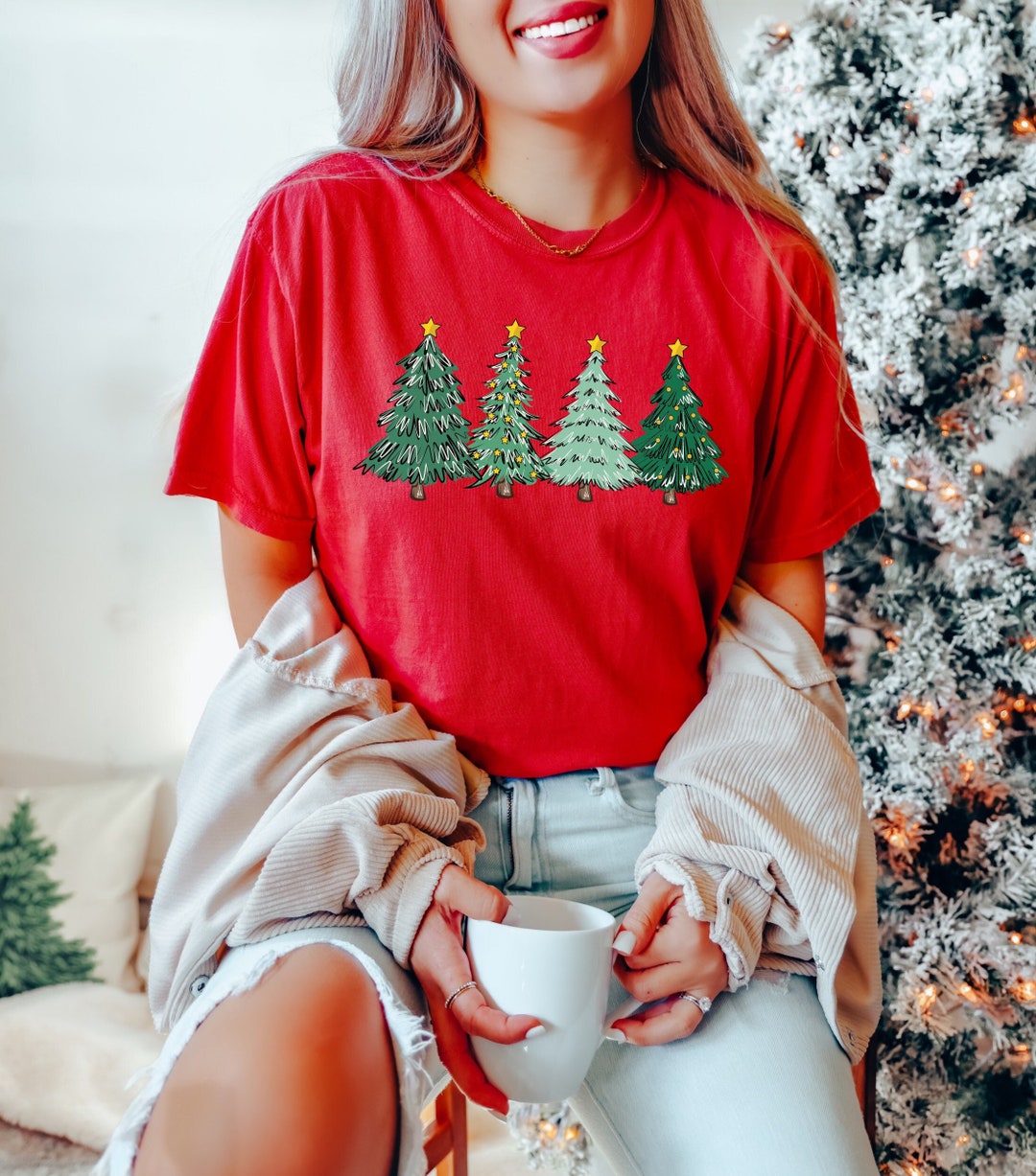Christmas Trees Shirt, Merry Christmas Shirt, Women Christmas Shirt ...
