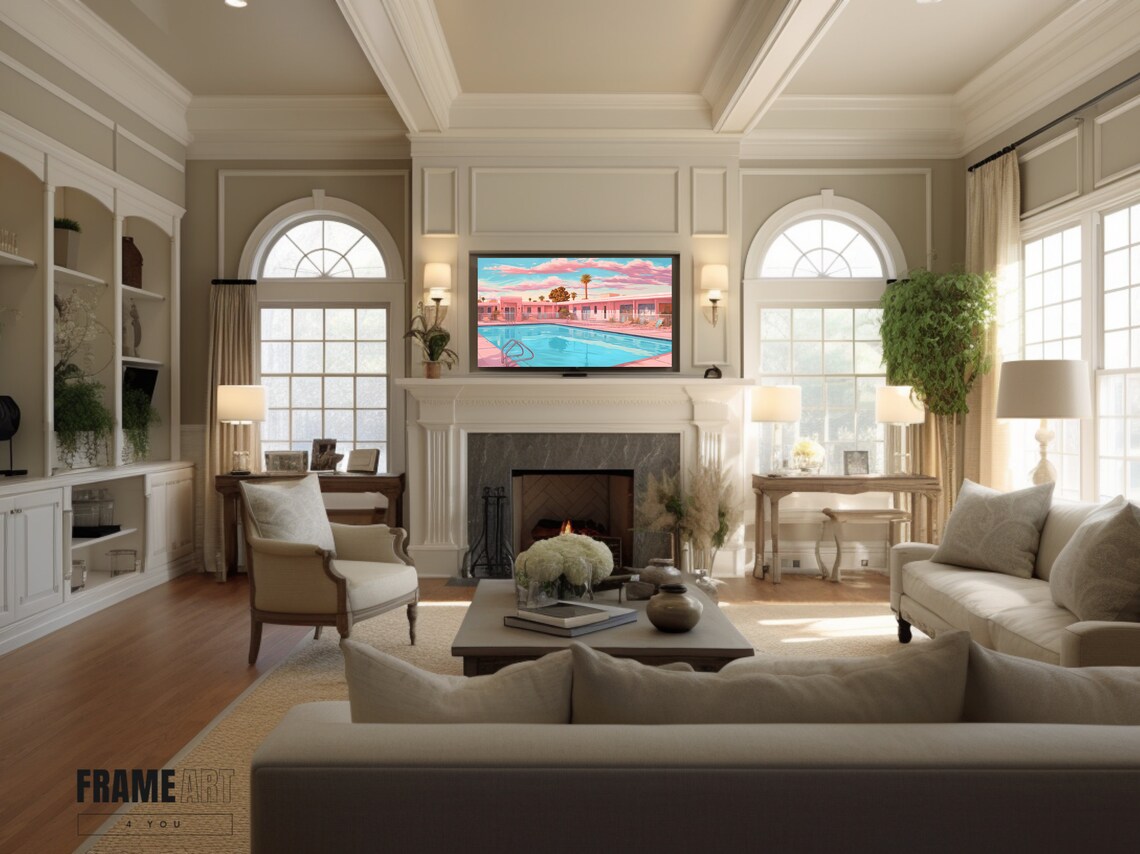 FRAME TV Art Vintage Summer Retro Motel Pool Modern - Etsy