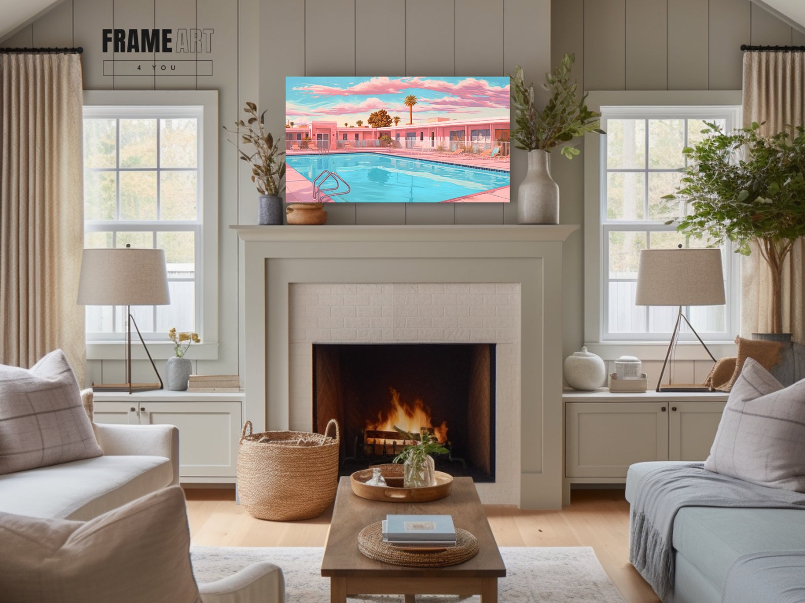 FRAME TV Art Vintage Summer Retro Motel Pool Modern - Etsy