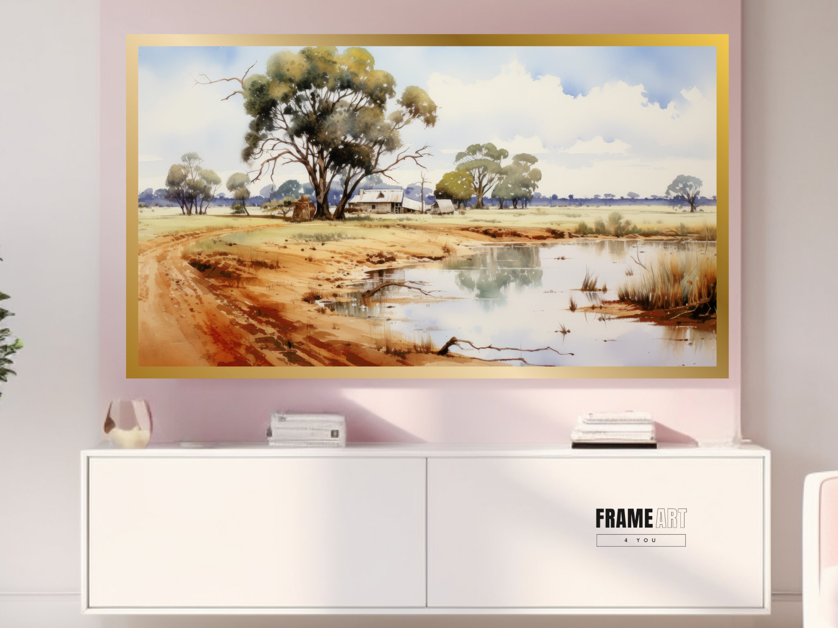 FRAME TV Art | Australian Outback | Outback Tv Art | Aussie Tv Frame ...