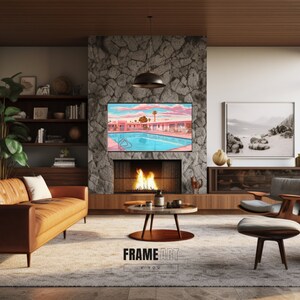 FRAME TV Art Vintage Summer Retro Motel Pool Modern - Etsy