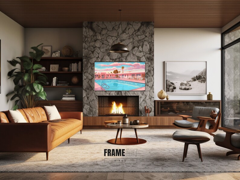 FRAME TV Art Vintage Summer Retro Motel Pool Modern - Etsy