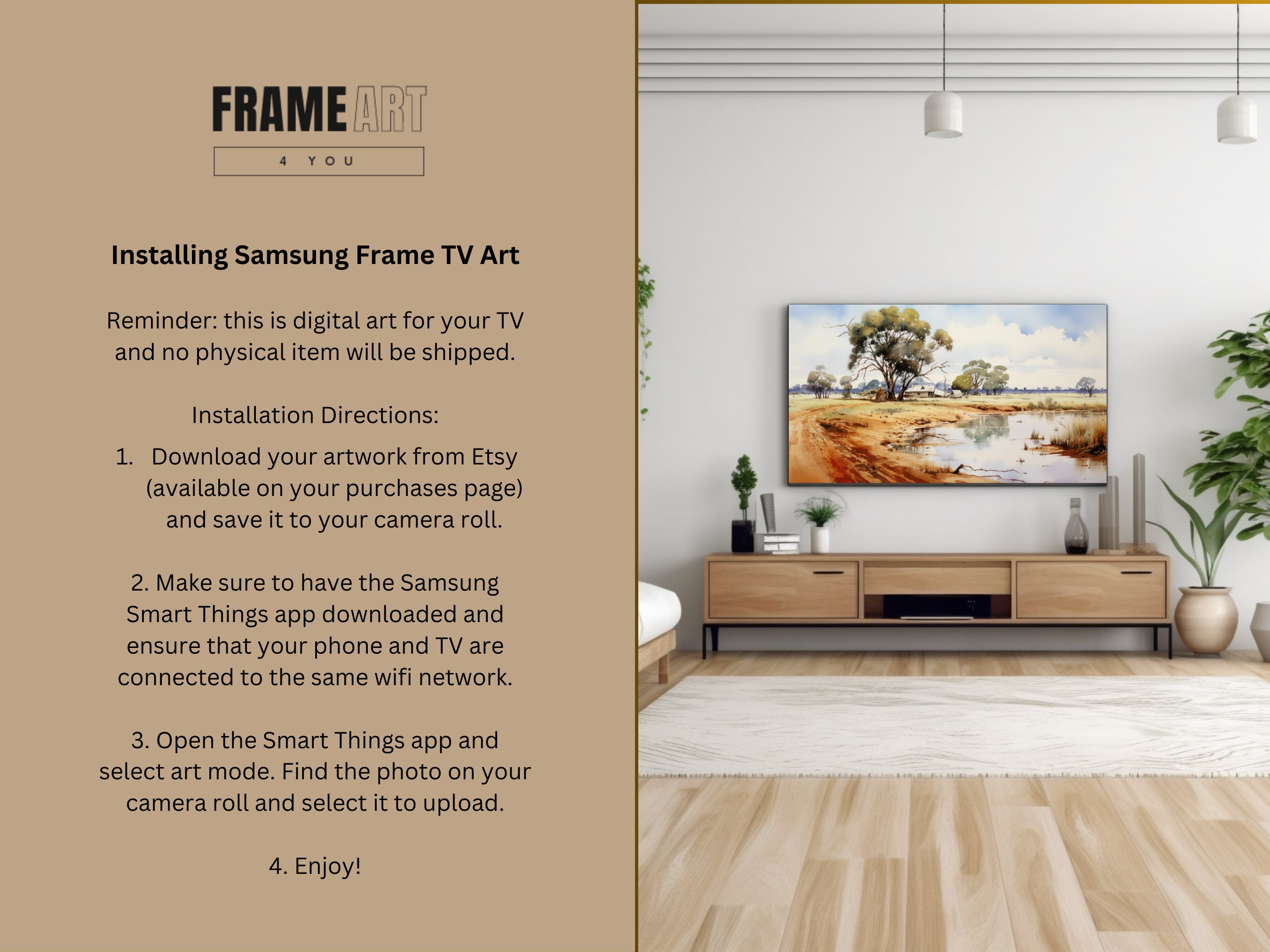 FRAME TV Art Australian Outback Outback Tv Art Aussie Tv - Etsy