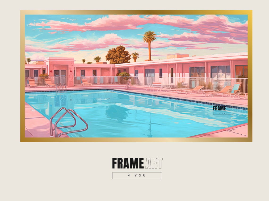 FRAME TV Art Vintage Summer Retro Motel Pool Modern - Etsy